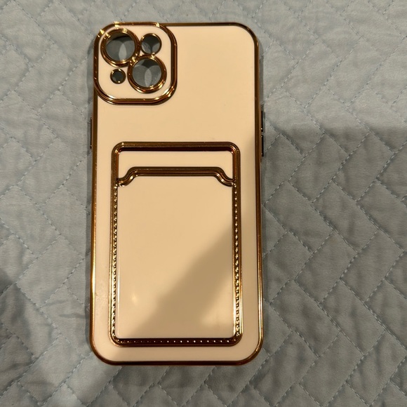 Accessories | Iphone 14 Plus Gold And White Case | Poshmark